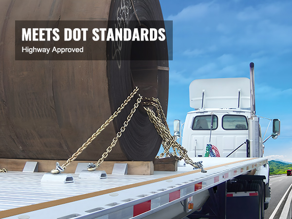 VEVOR Binder Chain G80 Tie Down Tow Chain with Hooks 3/8"x10.3' 2 Pack ...