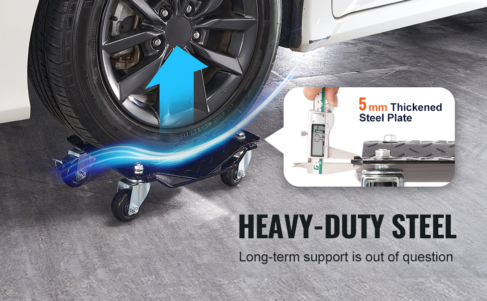 VEVOR Car Dolly Wheel Tire Dolly 4 PCS Heavy Duty Skate Auto Repair ...