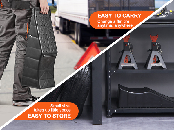 VEVOR Car Plastic Tandem Wheel Change Ramp Caravan Motor Home 20000 lbs ...