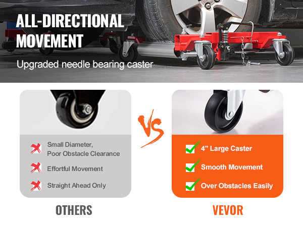 VEVOR Wheel Dolly Heavy Duty Vehicle Positioning Tire Car Lifter ...