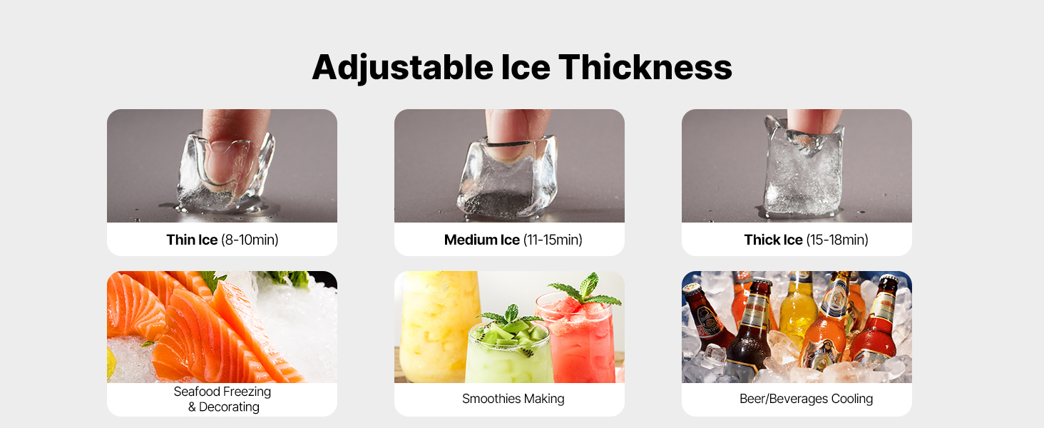 Commercial Ice Maker 450LBS/24H with 250LBS Storage Bin Auto Self-Cleaning | VEVOR US