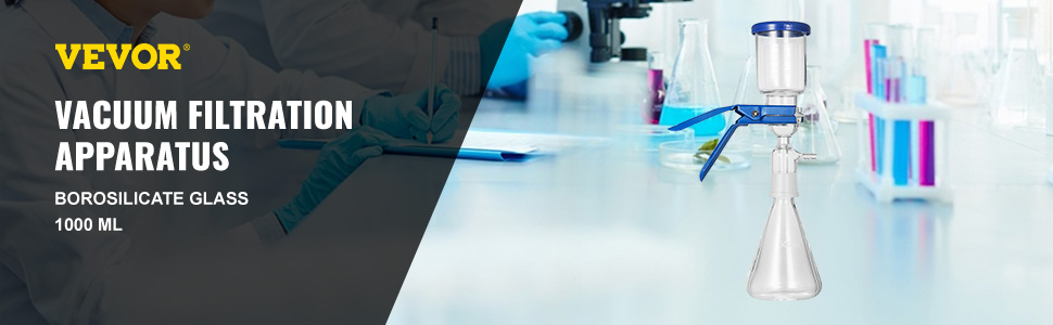 Vevor 1000ml Filtration Apparatus Vacuum Lab Filtering Unit With Funnel ...