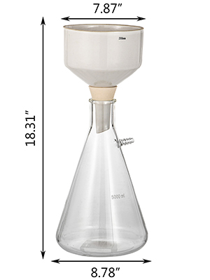 VEVOR Buchner Funnel Apparatus 5000 ml Buchner Funnel Flask 200 mm ...