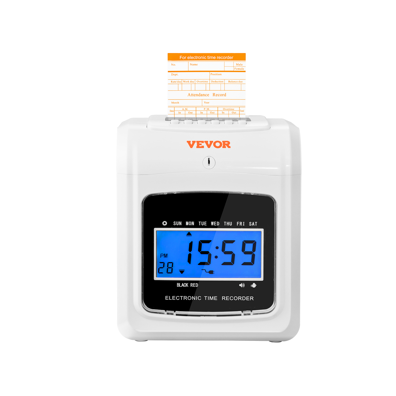 VEVOR Punch Time Clock Time Tracker Machine for Employees With 102 Time Cards | eBay
