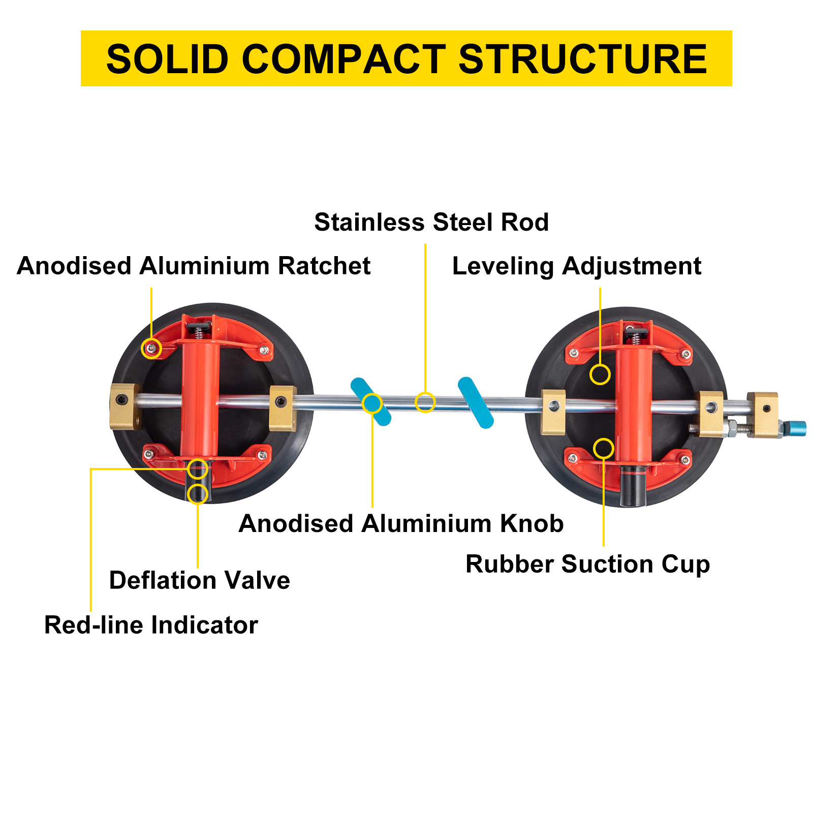 Vevor Stone Seam Setter Ratcheting Seam Setter 8" Cap For Seam Joining ...