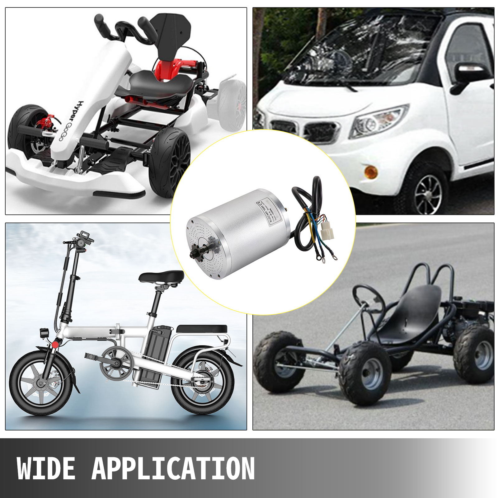 48V DC Motor Brushless Electric Motor 2000W BLDC motorcycle Go-kart ...