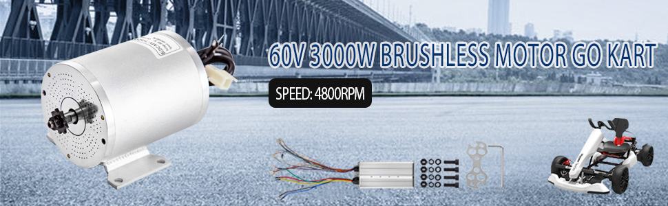 Brushless Motor Go Kart Electric Motor For Go Kart 60v3000ww/speed ...