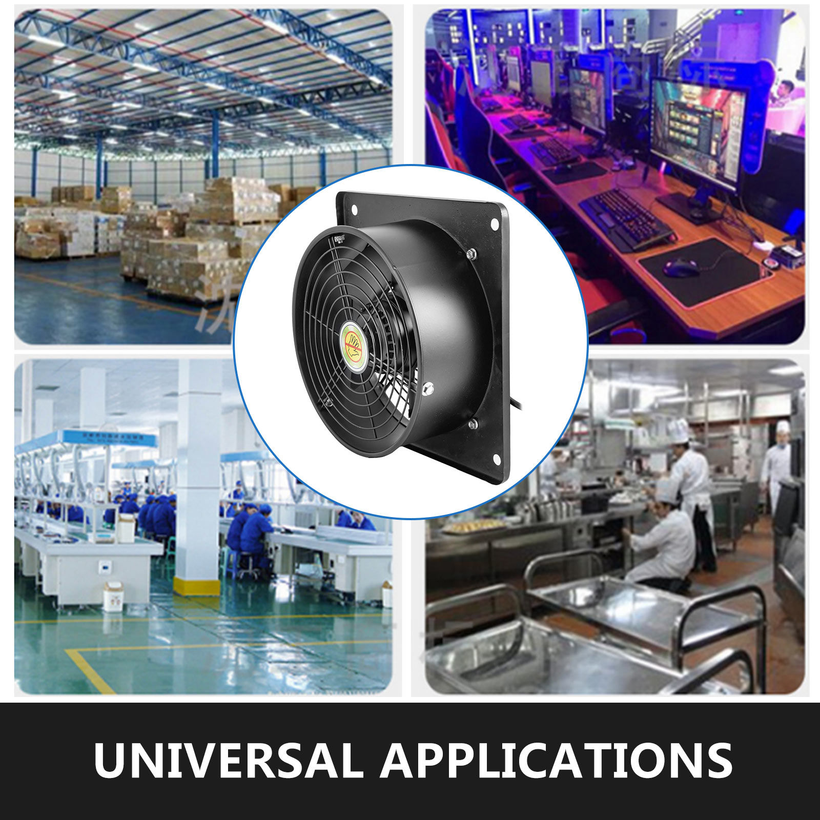 Axial Flow Fan 12" High Speed 2600rpm Pure Copper Motor 2 Pole Uter ...