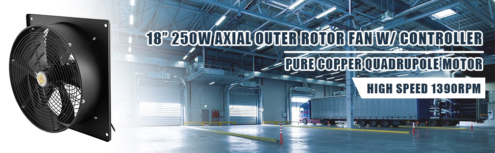 Outer Rotor Fan 18in Ventilation Fan Axial Flow Fan 1390rpm Ventilation ...
