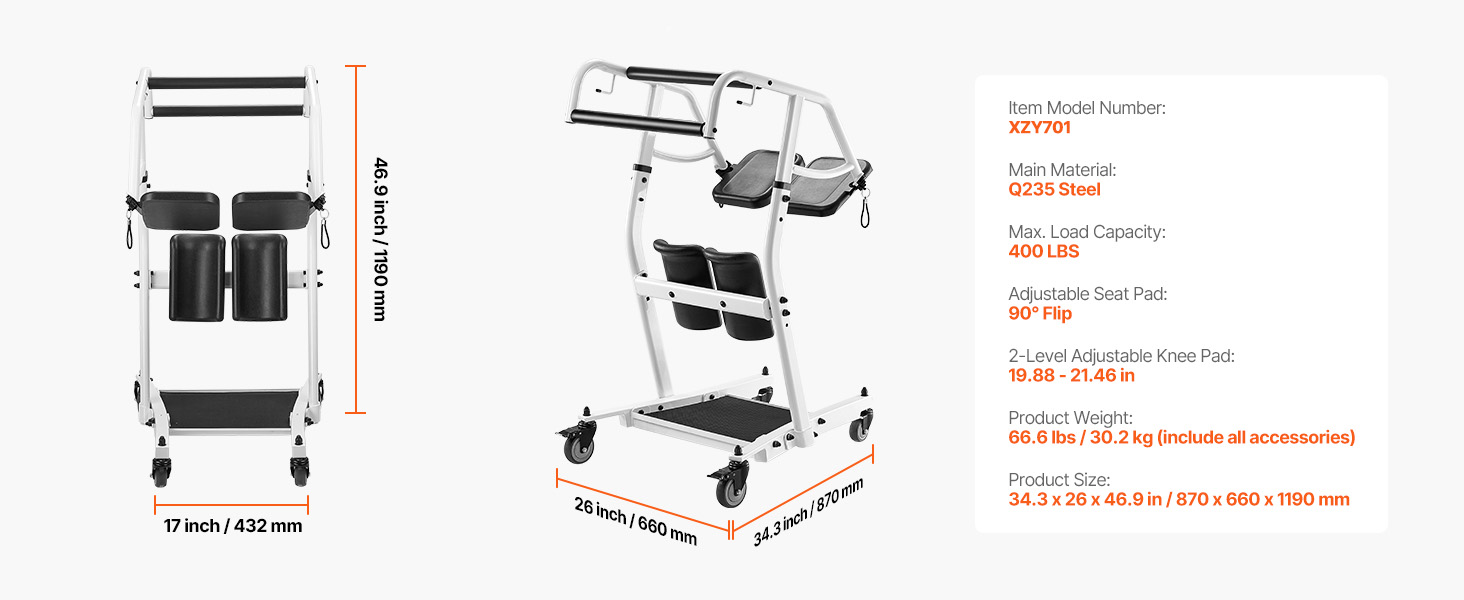 Sit to Stand Patient Lift 400LB Capacity Stand Assist Lift Aid for Home ...