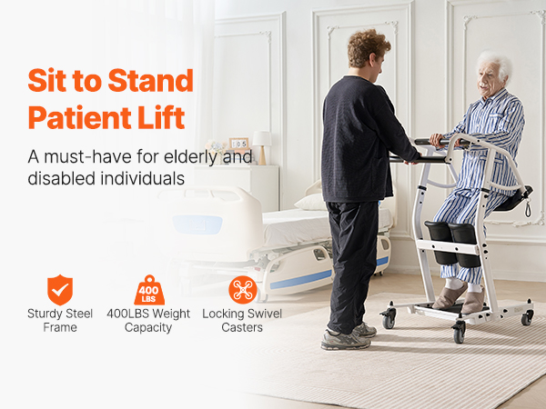 Sit to Stand Patient Lift 400LB Capacity Stand Assist Lift Aid for Home ...