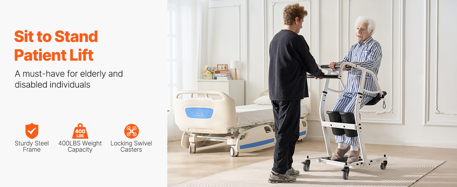 Sit to Stand Patient Lift 400LB Capacity Stand Assist Lift Aid for Home ...
