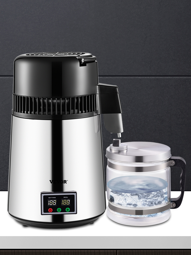 VEVOR Water Distiller, 4L Distilled Water Maker, Pure Water Distiller ...