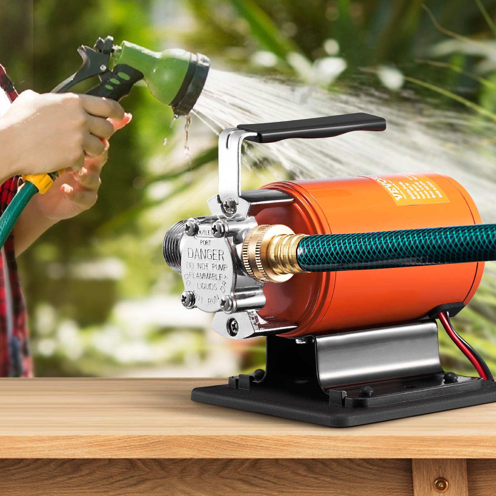 Water Transfer Removal Pump Portable Utility Pump 360 GPH 1/10 HP Hose ...