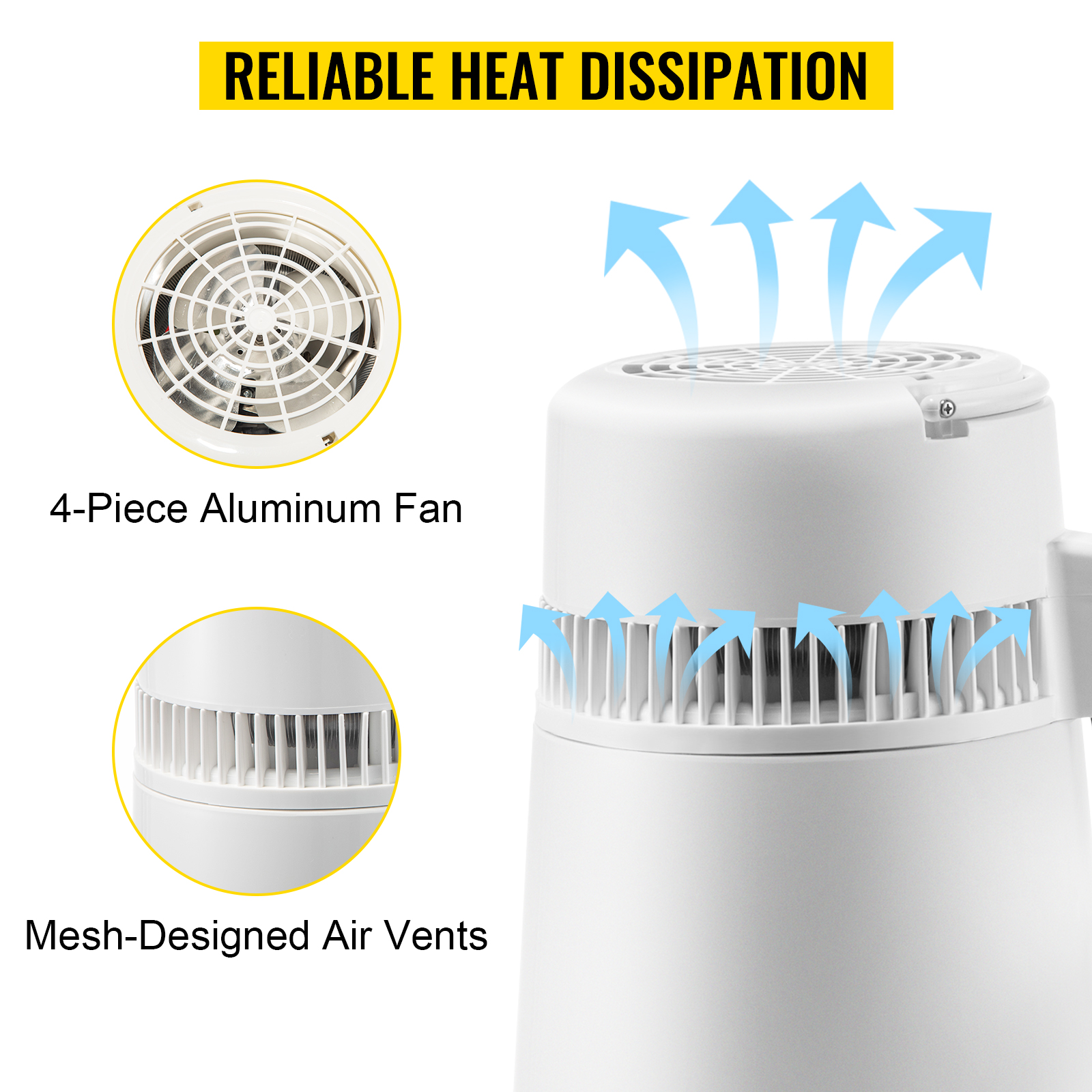 VEVOR Home Water Distiller Distilled Water Maker 4L with Dual Temp ...