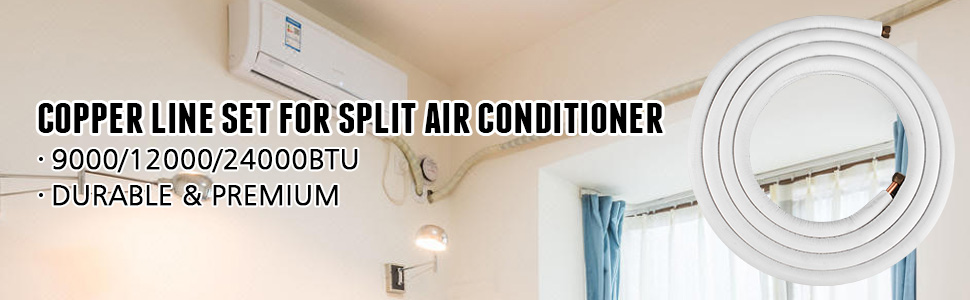 Copper Ductless Mini Split Line Connection Accessory Kit 1/4'' X 3/8 ...