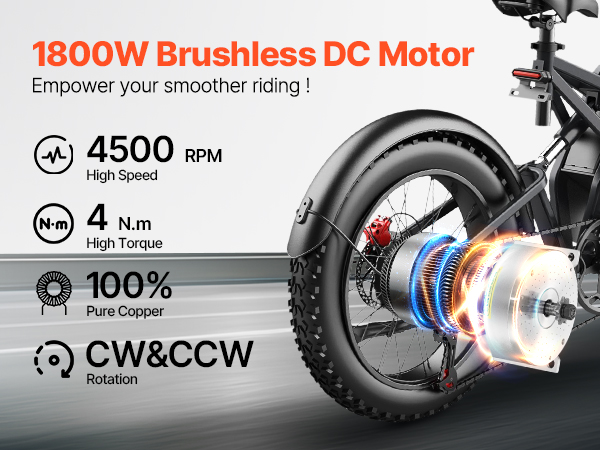 1800W Electric Brushless DC Motor Kit 48V 4500rpm Motor with Upgraded ...