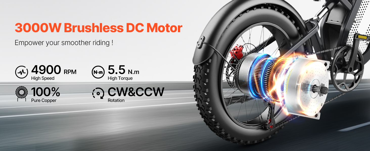 3000W Electric Brushless DC Motor Kit 72V 4900rpm Motor with Upgraded Controller | VEVOR US