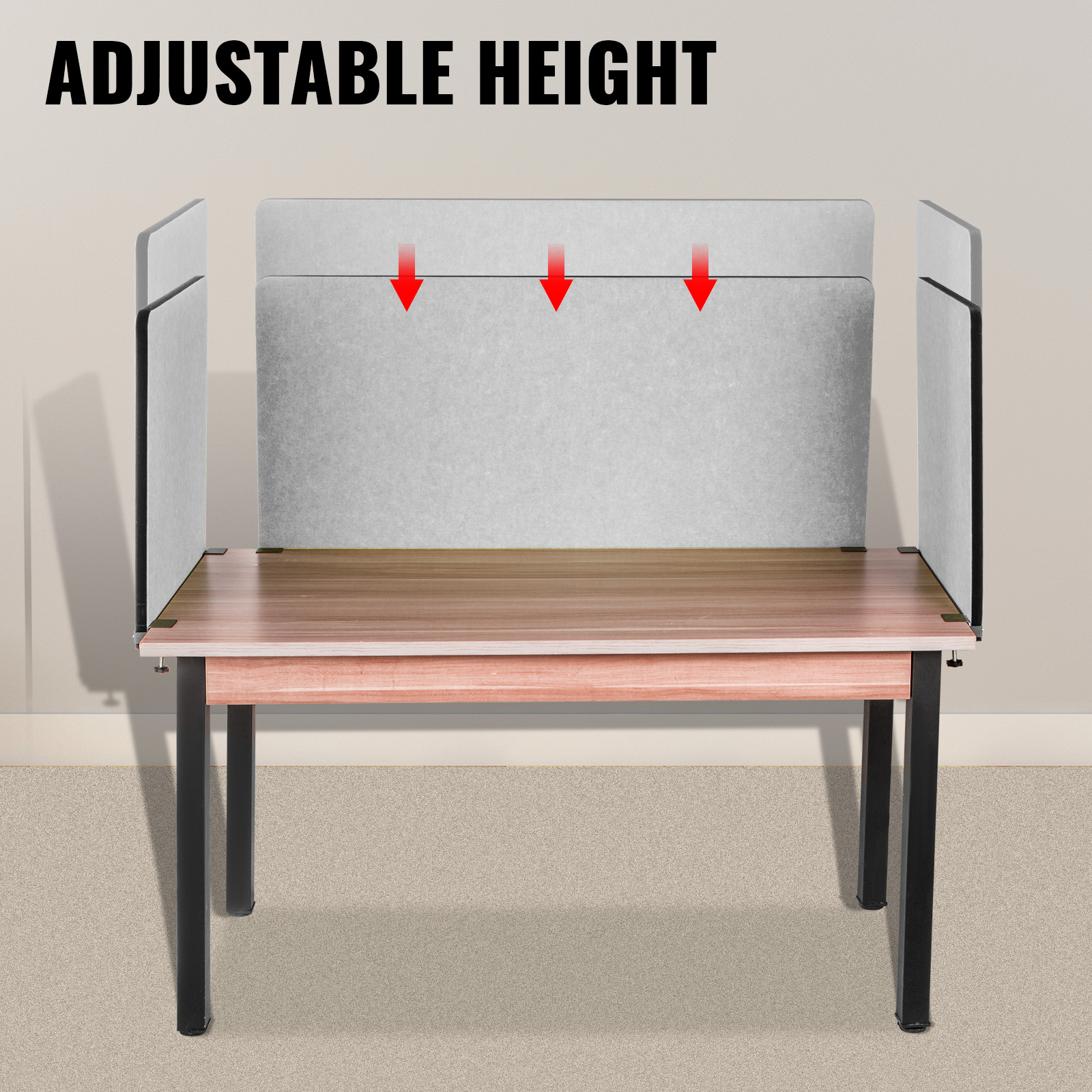 Vevor Desk Divider Desk Privacy Panel 48’’3 Panels Desktop Partition ...