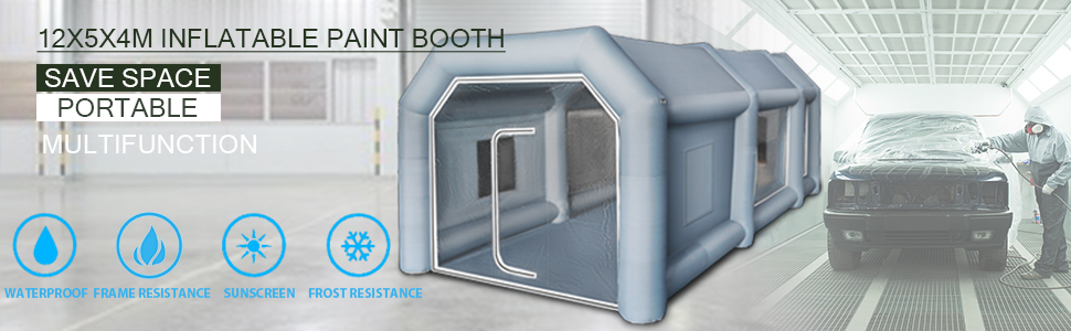 12x5x4m Inflatable Giant Spray Paint Booth Tent Camping Exhibition 2 ...