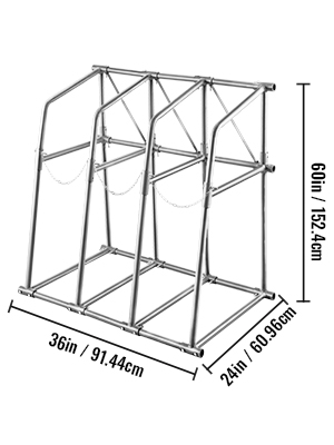 VEVOR Vertical Bar Rack, 36"W x 24"D x 60"H Vertical Material Bar Rack ...
