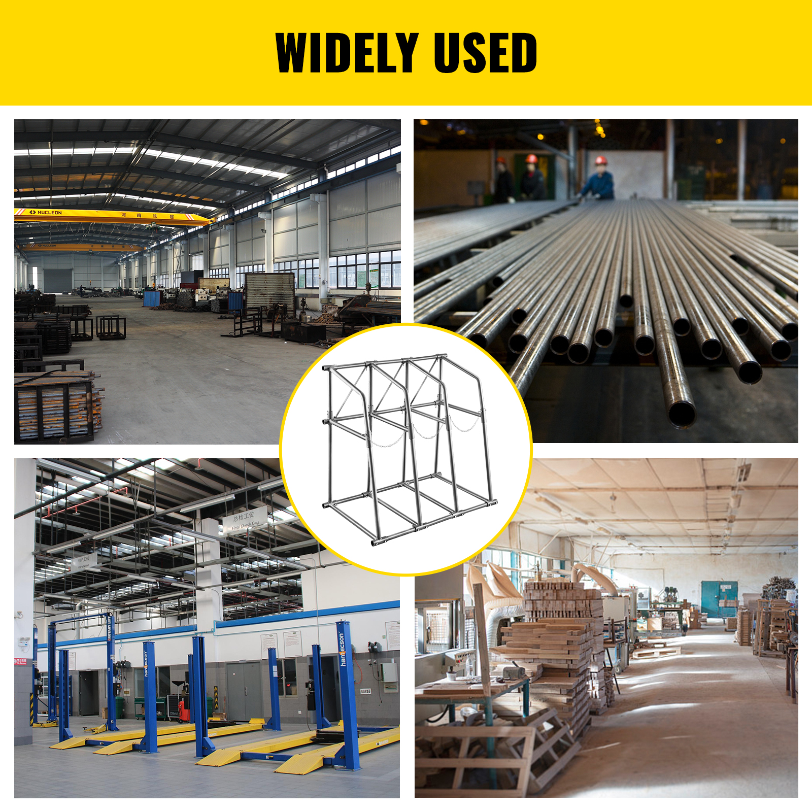 VEVOR Vertical Bar Rack, 36"W x 24"D x 60"H Vertical Material Bar Rack ...