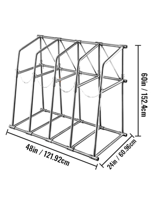 VEVOR Vertical Bar Rack, 48"W x 24"D x 60"H Vertical Material Bar Rack ...