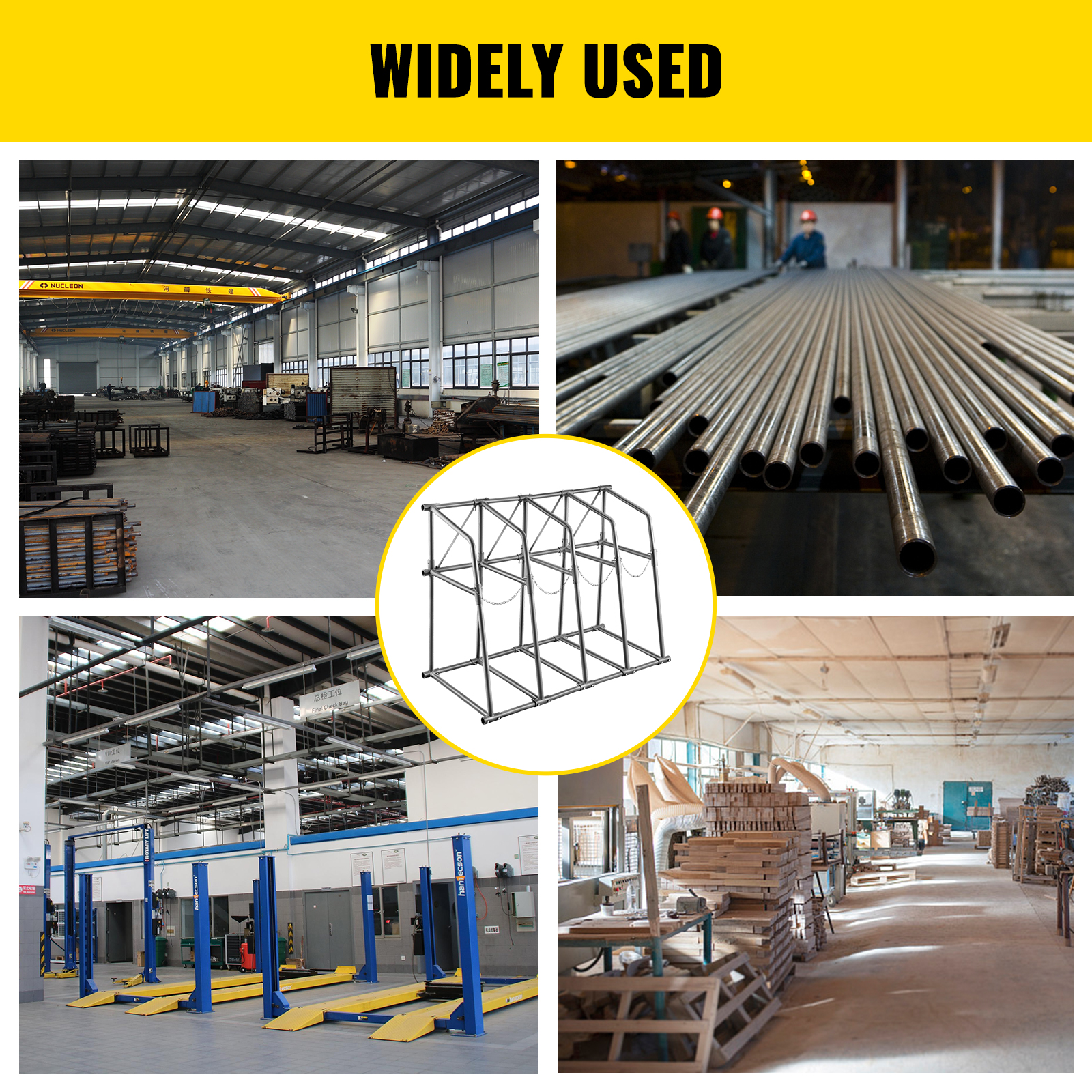 VEVOR Vertical Bar Rack, 48"W x 24"D x 60"H Vertical Material Bar Rack ...