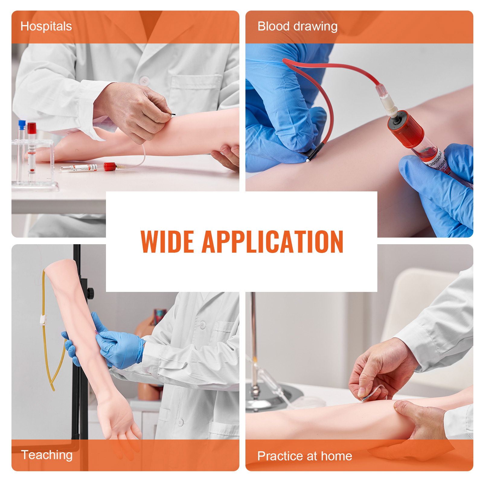 VEVOR IV Practice Kit Phlebotomy Venipuncture Practice Arm for Students ...