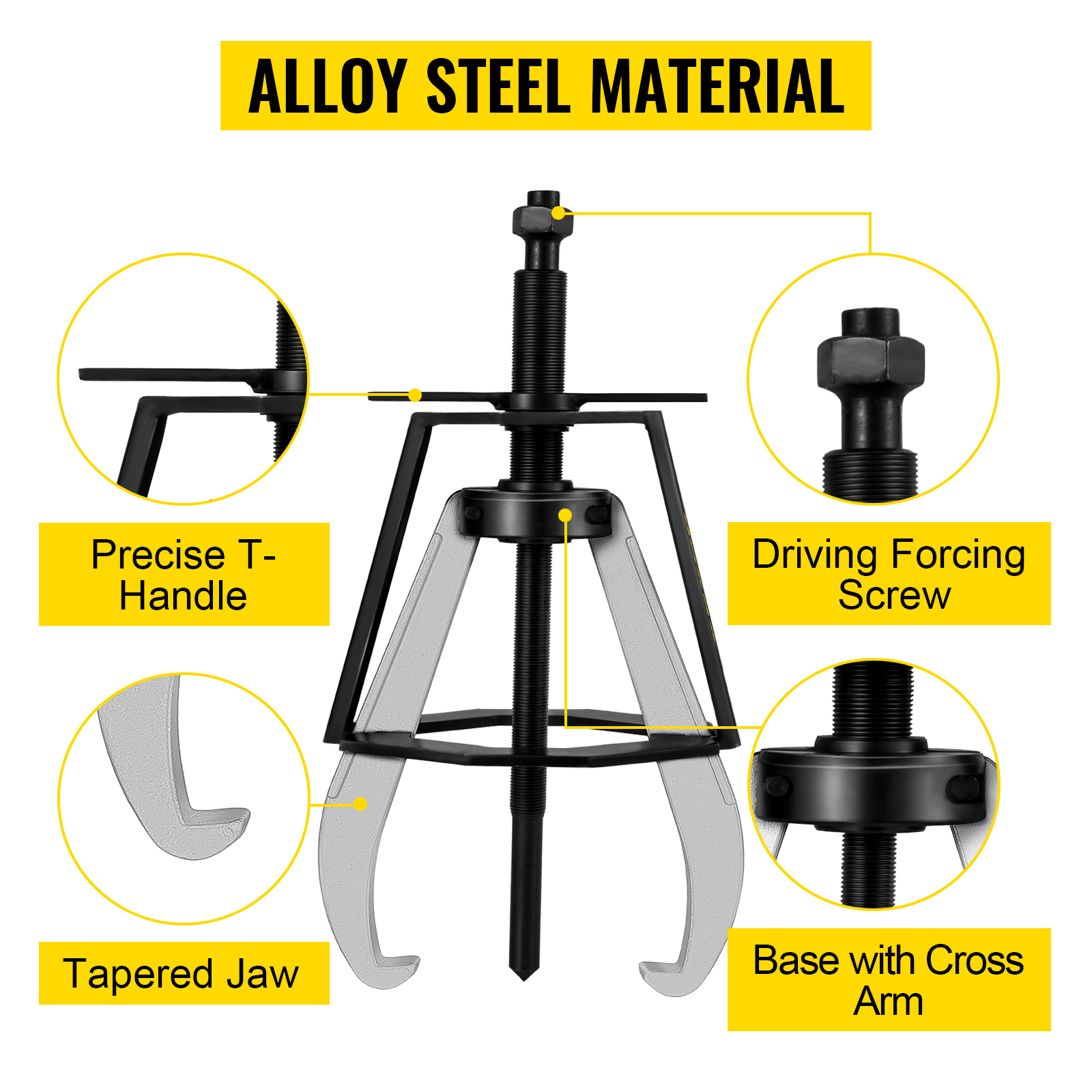 VEVOR Gear Puller 2 Jaw Puller, 12 Ton/26448 LBS Capacity Manual Puller ...