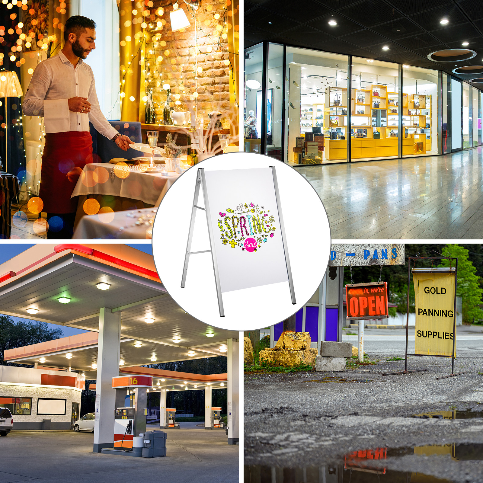 Vevor A-frame Sidewalk Sign A-frame Sign 24x36 Inch For Outdoor/indoor ...