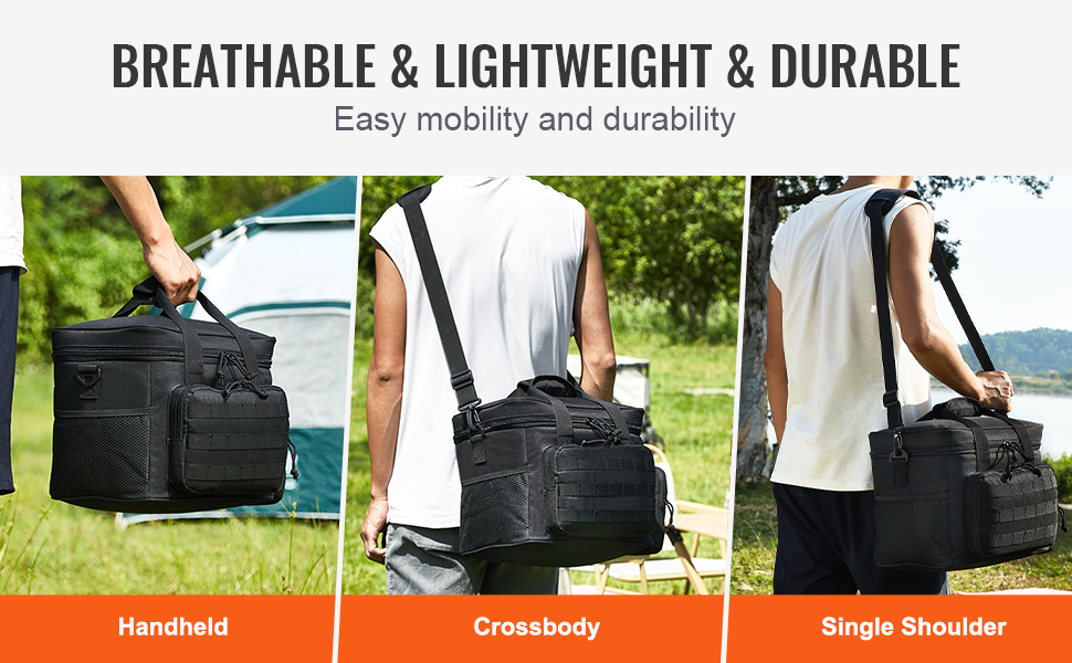 VEVOR Cooler Bag 20L Insulated Lunch Bag Molle Design & Removable ...