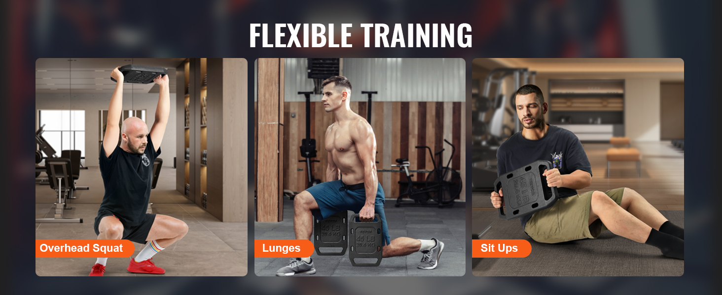 VEVOR Cast Iron Ruck Weights for Rucking Weight Plate with Handle 45LB ...