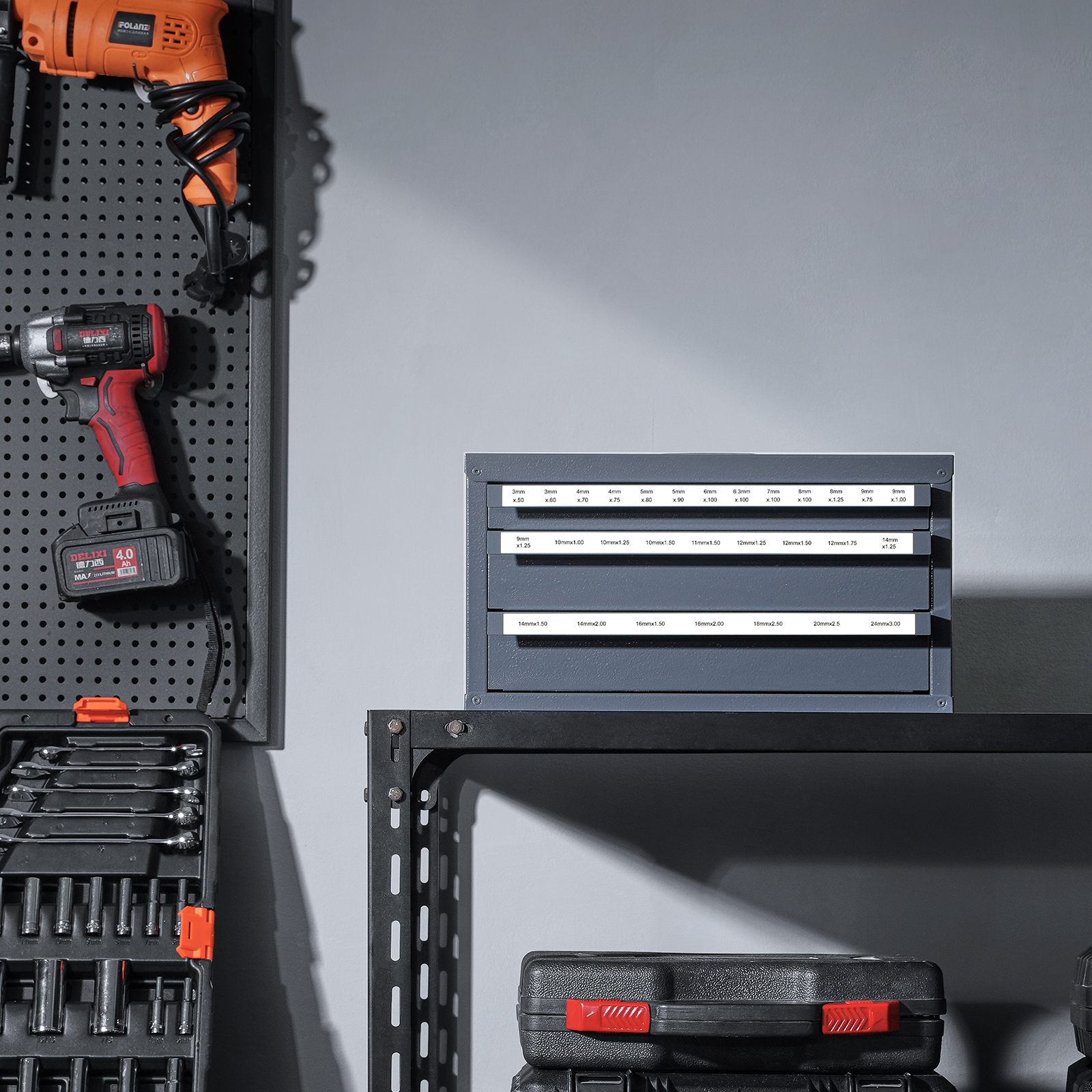 Drill Bit Dispenser Organizer Cabinet Three-Drawer Five-Drawer | eBay
