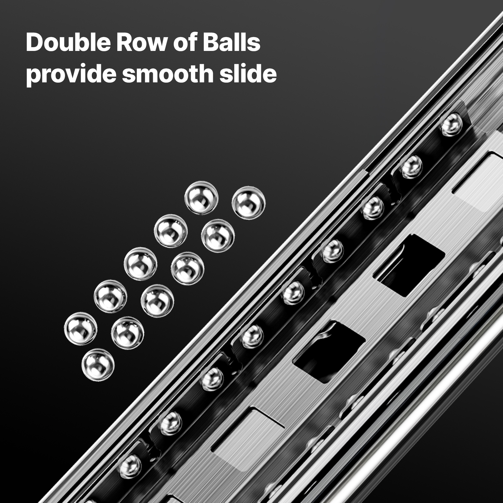 1 Pair 16-60 in Soft-Close Drawer Slides Ball Bearing Full Extension ...