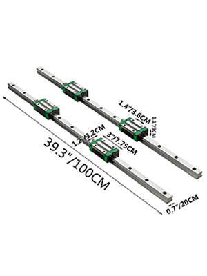 Vevor 2pcs Linear Rails Linear Bearings And Rails Hsr20-1000mm Linear Slide Kit | VEVOR EU