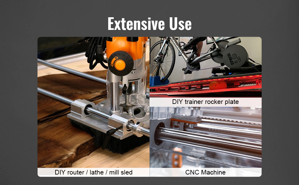 VEVOR Linear Guide Rail Set, SBR20 1500mm, 2 PCS 59 in/1500 mm SBR20 ...