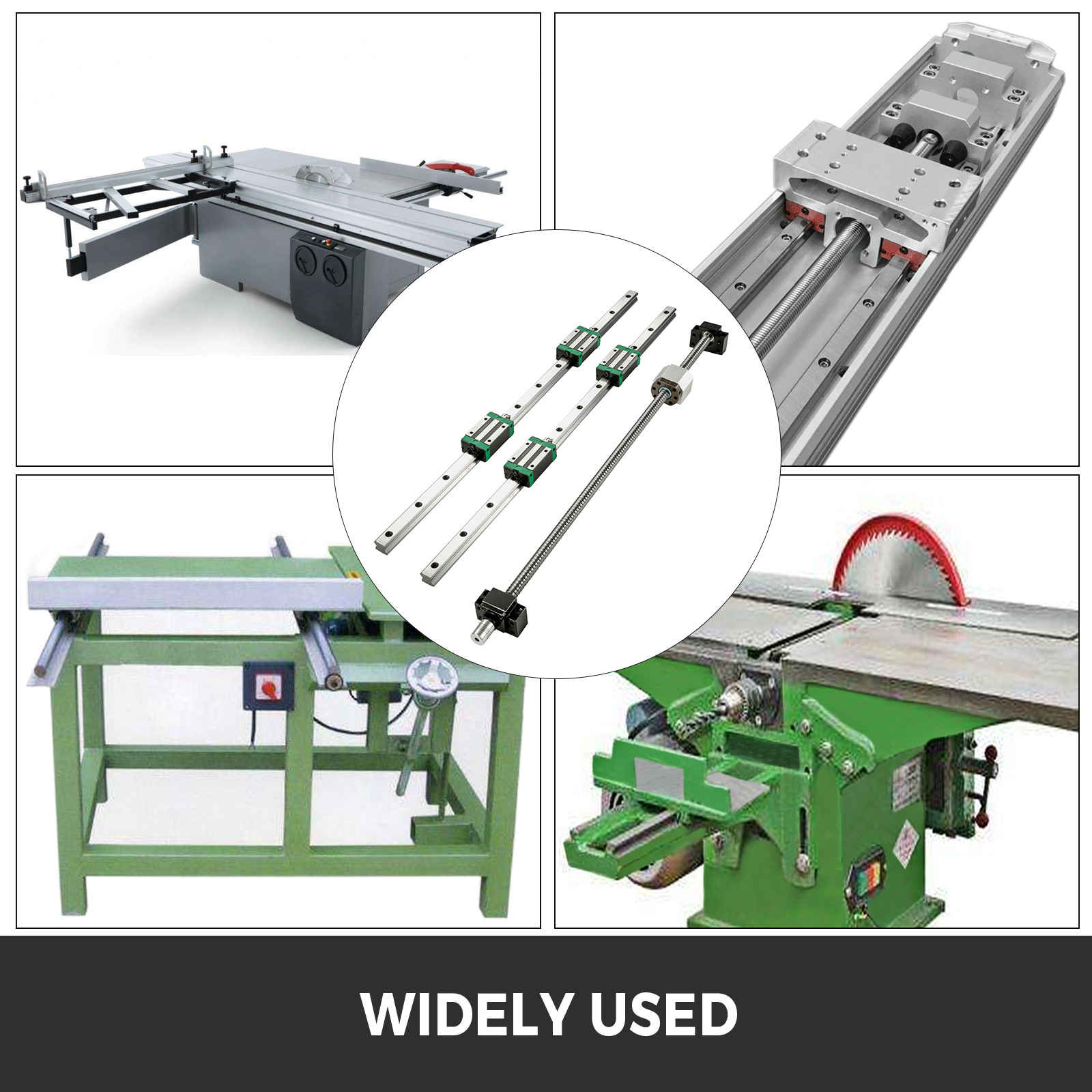 VEVOR Miniature Rail Linéaire Guide HGR20-2000mm Rails et roulements ...