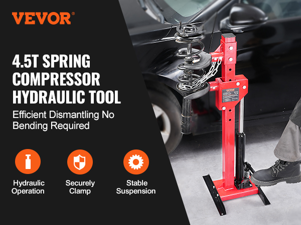 VEVOR Strut Spring Compressor, 4.5 Ton/9920 LBS Hydraulic Jack Capacity ...