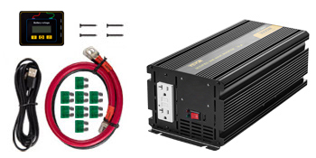 VEVOR Power Inverter 2000W 4000W 12V DC to 110V 120V AC GFCI Outlet LCD ...