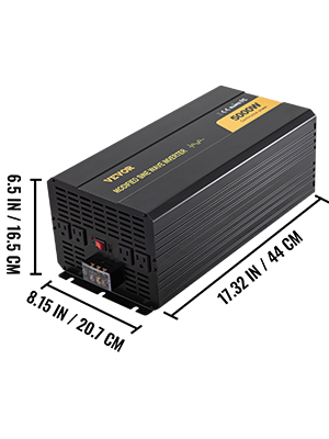 VEVOR Power Inverter, 5000W Modified Sine Wave Inverter, DC 24V to AC ...