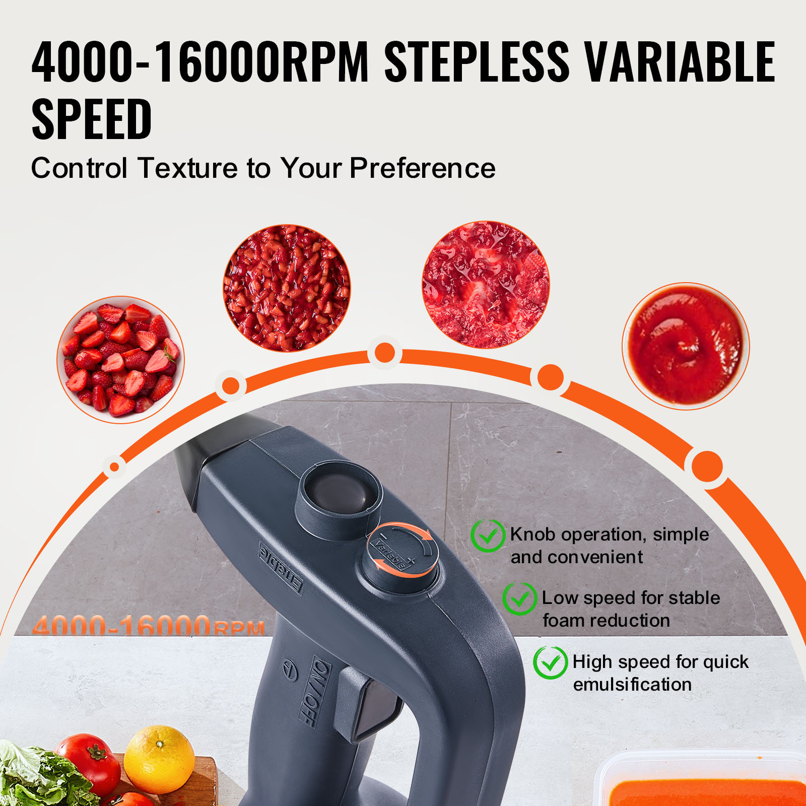 Commercial 350W/500W/750W Immersion Blender Heavy Duty Hand Mixer ...