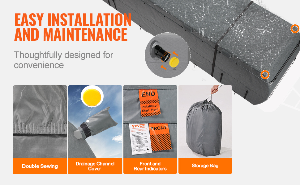 VEVOR Class C RV Cover Motorhome Cover 29-32 ft Oxford Fabric Motorhome ...