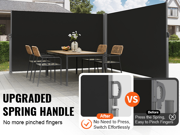 VEVOR Retractable Patio Screen 63inch In Height Retractable Screen ...