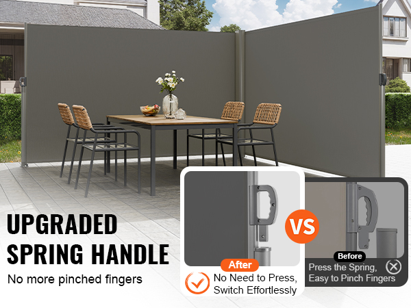 Retractable Side Awning Patio Screen Retractable Fence 71x236inch ...