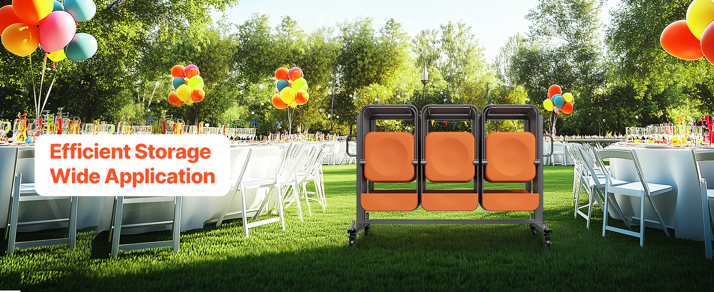 Folding Chair Rack Cart for 42 Chairs or 12 Tables of 400 LBS with ...