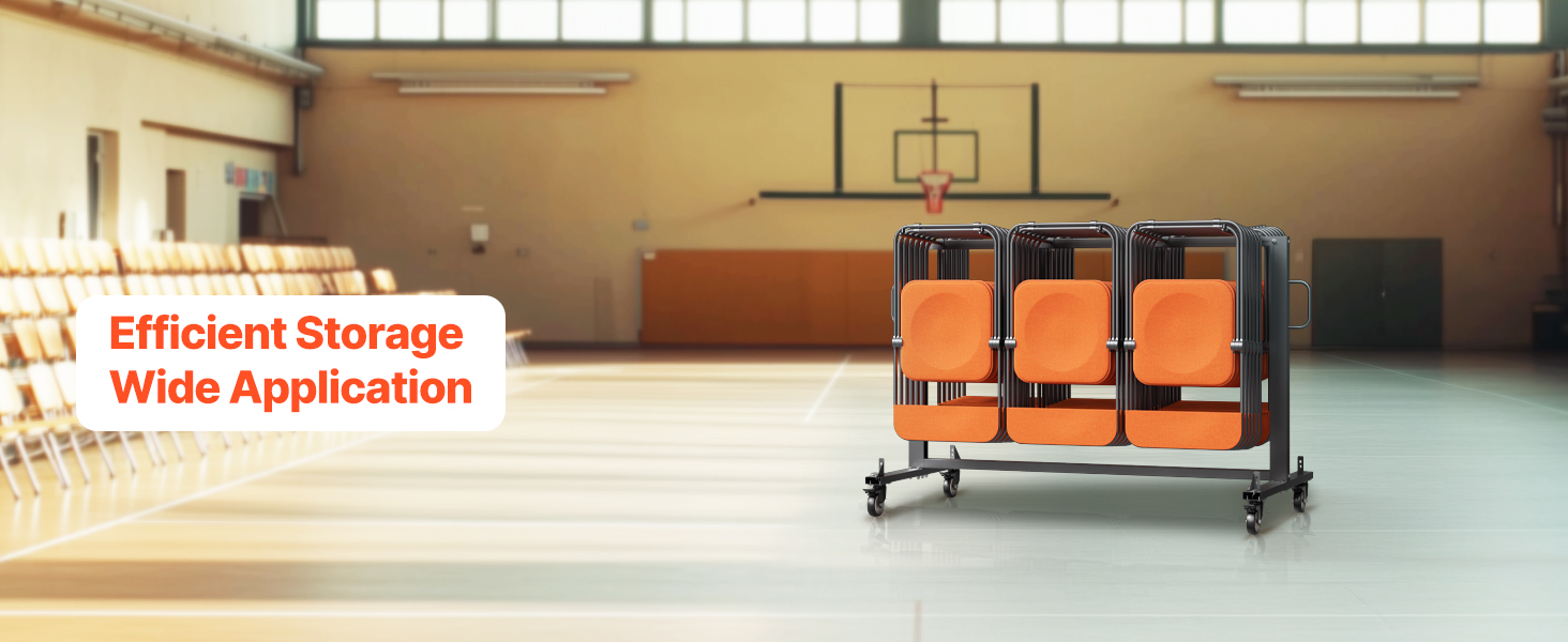 Folding Chair Rack Cart for 42 Chairs or 12 Tables of 400 LBS with ...