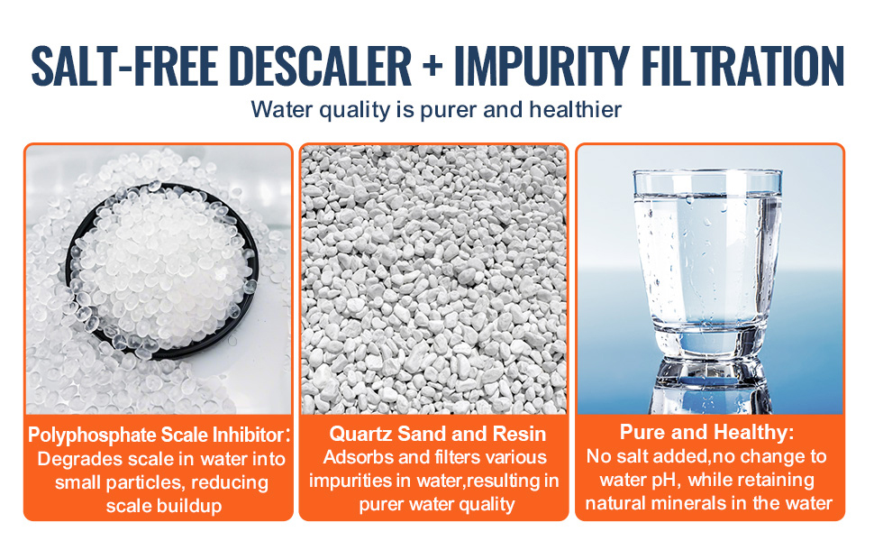 VEVOR Whole House Salt Free Descaler Water Descaler System for 2-3 ...