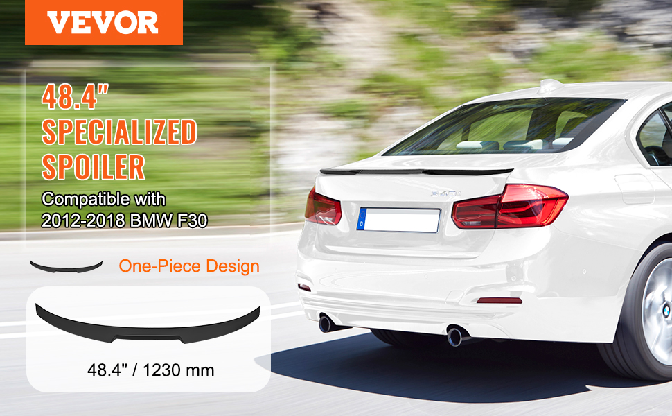 VEVOR GT Wing Car Spoiler, 48.4 inch Spoiler, Compatible with 2012-2018 ...