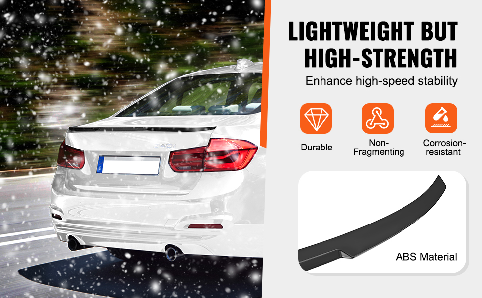VEVOR GT Wing Car Spoiler, 48.4 inch Spoiler, Compatible with 2012-2018 ...